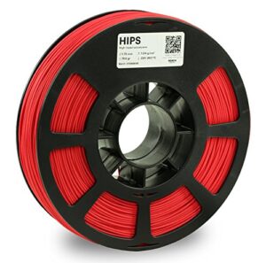 kodak 3d printer limonene soluble filament hips red +/- 0.03 mm, 750g (1.6lbs) spool, 1.75 mm. lowest moisture premium filament in vacuum sealed aluminum ziploc bag. fit most fdm printers.