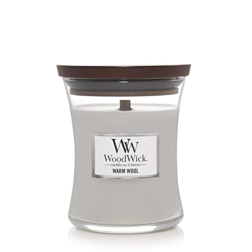 WoodWick Warm Wool Medium Hourglass Candle, 9.7 oz.