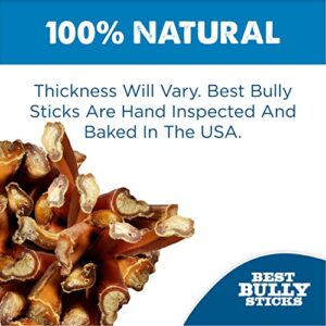 Best Bully Sticks 12 Inch All-Natural Bully Sticks for Dogs - 12” Fully Digestible, 100% Grass-Fed Beef, Grain and Rawhide Free | 12 Pack