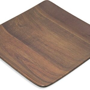 Carlisle FoodService Products EAG1169 Epicure Acacia Grain Square Tray 9" x 9" square tray - Dark Woodgrain