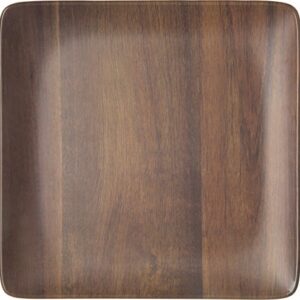 Carlisle FoodService Products EAG1169 Epicure Acacia Grain Square Tray 9" x 9" square tray - Dark Woodgrain