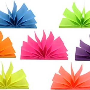 4A Sticky Pop-up Notes,3 x 3 Inches,Neon Assorted,Self-Stick Notes,100 Sheets/Pad,12 Pads/Pack,4A 303x12-N-Z