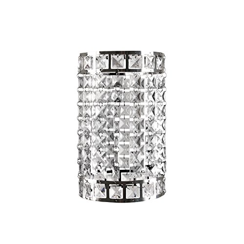 Tadpoles Faux-Crystal & Chrome Cylinder Shade, Chandelier Style