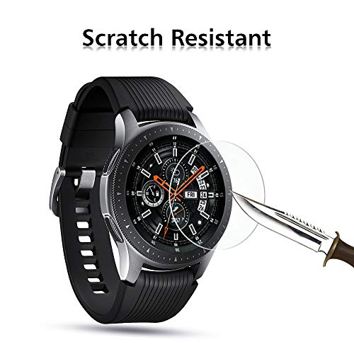 OMOTON Tempered Glass Screen Protector Compatible Samsung Galaxy Watch 46mm (2018) & Gear S3 [3 Pack]