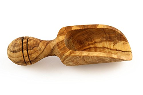 Olive Wood Bath Salt Scoop 5 inch