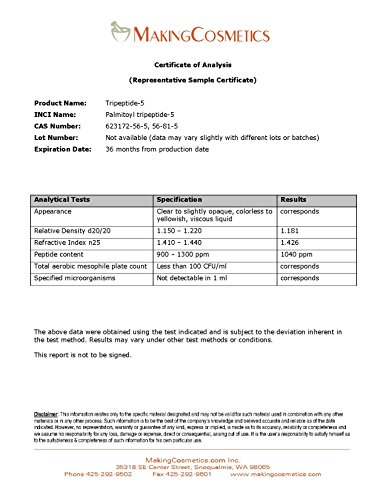 MakingCosmetics - Tripeptide-5-1.0floz / 30ml - Cosmetic Ingredient