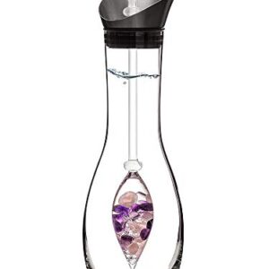 VitaJuwel Era WELLNESS | Crystal Water Decanter with Amethyst, Rose Quartz & Clear Quartz