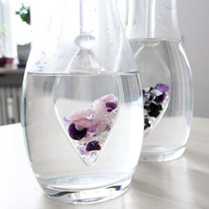 VitaJuwel Era WELLNESS | Crystal Water Decanter with Amethyst, Rose Quartz & Clear Quartz