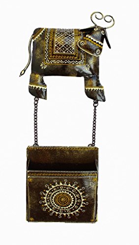 Crafticia Indian Metal Cow Newspaper/Letter Holder Handmade Gift Item for Home Decor Pink City Showpiece