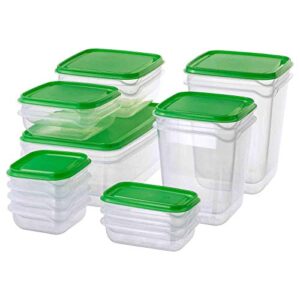 ikea pruta bpa free food container, set of 17, microwave,freezer,dishwasher-safe ;from#bestshop201314