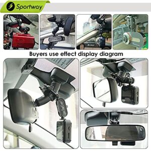 Sportway S60 Dash Cam Mirror Mount with 10pcs Joints Kit for Rove APEMAN CHORTAU Roav Nexar iiwey YI Z-Edge Old Shark Rexing KDLINKS Falcon Zero Transcend Crosstour VANTRUE... Most Car Dash Cameras