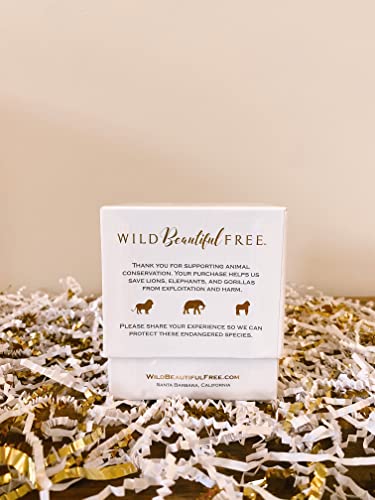 Lavender and Vanilla Organic Aromatherapy Candle with Pure Essential Oils for Stress Relief and Sleep - Dream Elephant Luxury Candle by Wild Beautiful Free