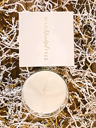 Lavender and Vanilla Organic Aromatherapy Candle with Pure Essential Oils for Stress Relief and Sleep - Dream Elephant Luxury Candle by Wild Beautiful Free