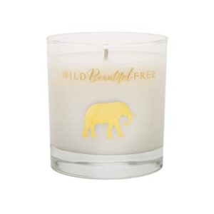 Lavender and Vanilla Organic Aromatherapy Candle with Pure Essential Oils for Stress Relief and Sleep - Dream Elephant Luxury Candle by Wild Beautiful Free