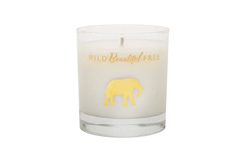 Lavender and Vanilla Organic Aromatherapy Candle with Pure Essential Oils for Stress Relief and Sleep - Dream Elephant Luxury Candle by Wild Beautiful Free