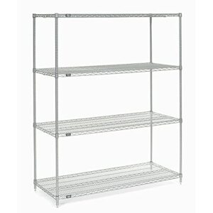 nexel chrome wire shelving, 60" w x 24" d x 86" h