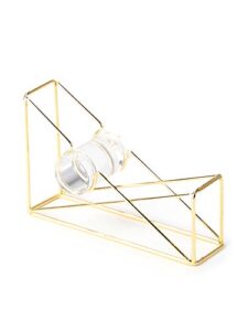 u brands desktop tape dispenser, wire metal, gold - 898u06-48