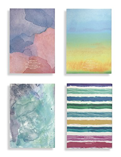 Miliko A5 Watercolor Series Softcover Notebooks/Journals/Diary Set-8.27 Inches x 5.67 Inches-4 Unique designed Notebooks Per Pack