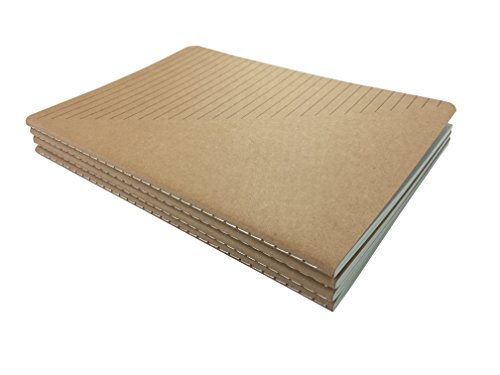 Miliko A5 Kraft Paper Series A5 Softcover Notebooks/Journals/Diary Set-4 Items Per Pack(Ruled)