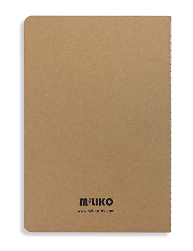 Miliko A5 Kraft Paper Series A5 Softcover Notebooks/Journals/Diary Set-4 Items Per Pack(Ruled)