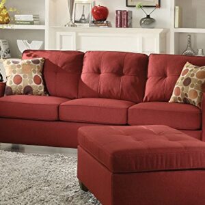 ACME Cleavon II Sofa w/2 Pillows - - Red Linen