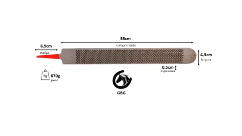 Farrier Hoof Rasp Heller with Red Tang 14in