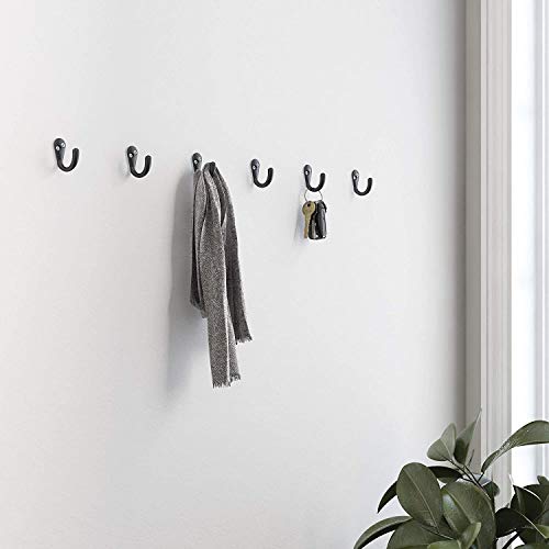 Franklin Brass Single Prong Towel Hook, Robe Hook Flat Black Towel Holder for Bathroom, Bathroom Accessories, FBSPRH5-FB-C