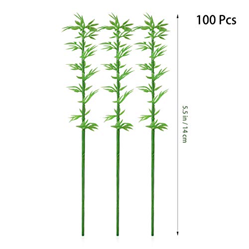 WINOMO Model Bamboo Trees Miniature Landscape Bamboo Trees Scale 1:75, Pack of 100 (Green)