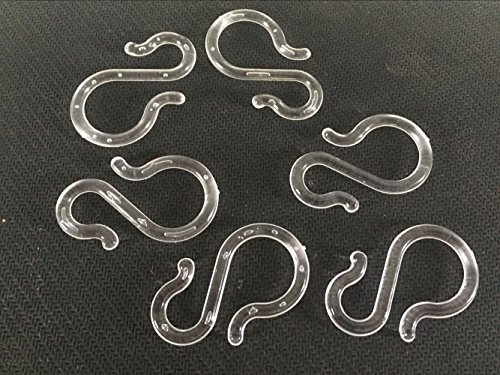 24 Clear Plastic Punch Bowl Cup S Hooks Hangers NEW 40mm