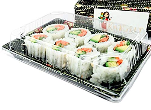 katgely # 10 Sushi Trays with Lids (Pack of 50)