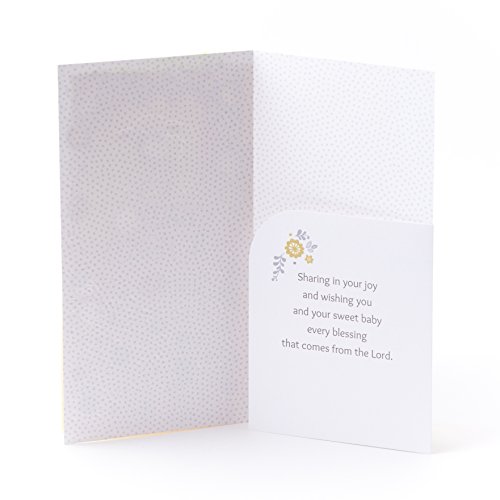 Hallmark DaySpring Baptism Money Holder Greeting Card (Lamb and Flowers) - 0299RZA1003