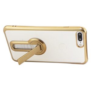 Reiko Bumper Case with Rotating Kickstand & Air Cushion Shock Absorption for iPhone 7 Plus - Clear Gold