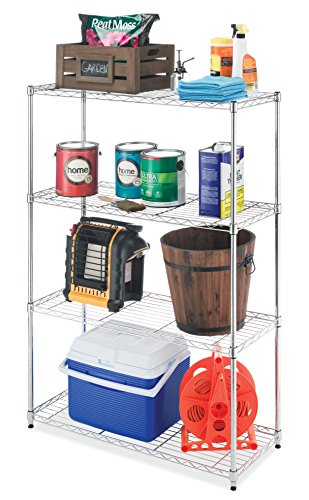 Whitmor Supreme 4 Tier Chrome Shelving 14 x 36 x 54 inches