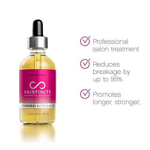 Hairfinity Botanical Hair Oil - Growth Treatment for Dry Damaged Hair and Scalp with Jojoba, Olive, Sweet Almond Oils and More - Silicone and Sulfate Free 1.76 oz