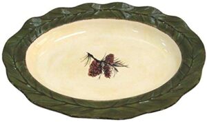 hiend accents rustic pine cone serving platter (ea)