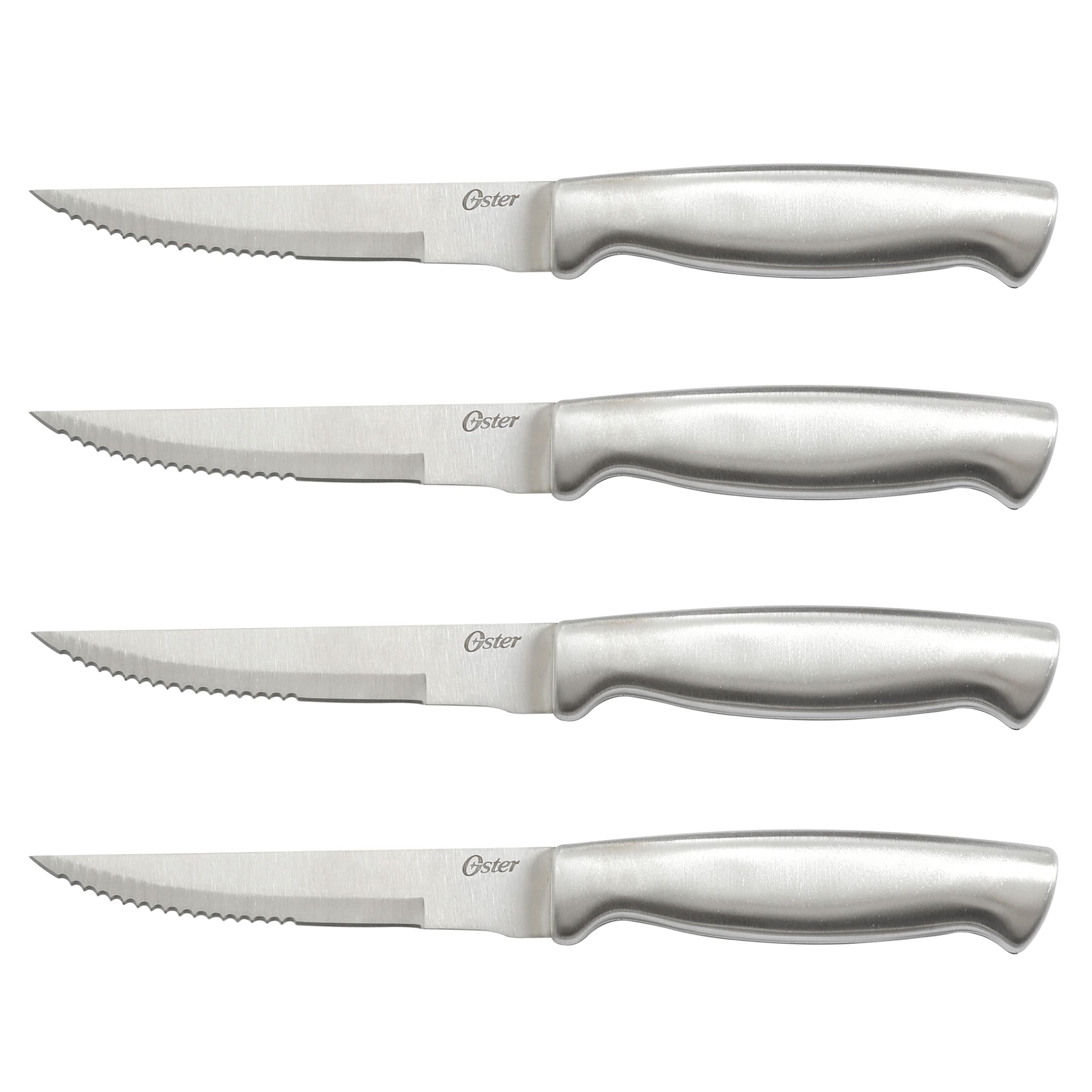 Oster Baldwyn 4 Piece Stainless Steel Serrated Steak Knives