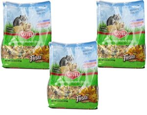 (3 pack) kaytee fiesta hamster gerbil food, 2.5-pound each