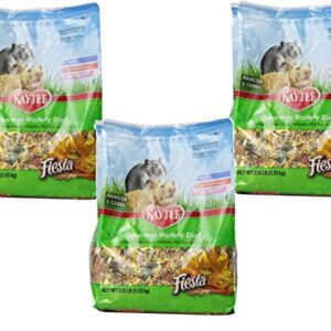 (3 Pack) Kaytee Fiesta Hamster Gerbil Food, 2.5-Pound each