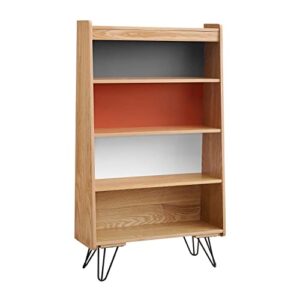 linon perry bookcase natural