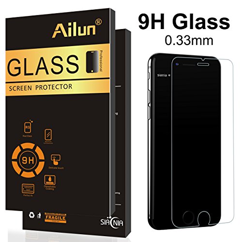 Ailun Screen Protector Compatible for iPhone 8 plus,7 Plus,6s Plus,6 Plus, 5.5 Inch 3Pack Case Friendly Tempered Glass