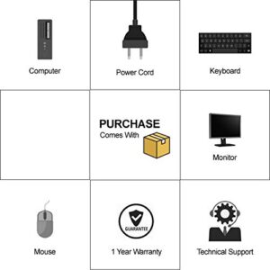 DELL Optiplex Desktop with 22in LCD Monitor (Core 2 Duo 3.0Ghz, 8GB RAM, 1TB HDD, Windows 10), Black (Renewed)