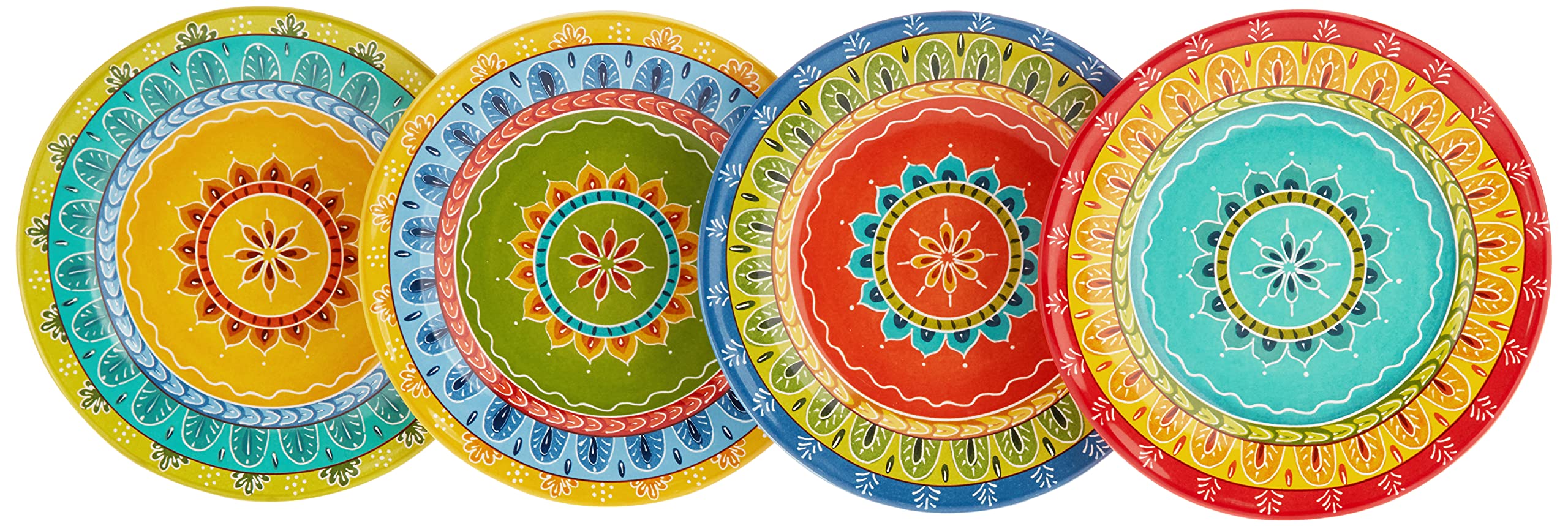 Certified International Valencia Dessert Plates (Set of 4), 8.75", Multicolor