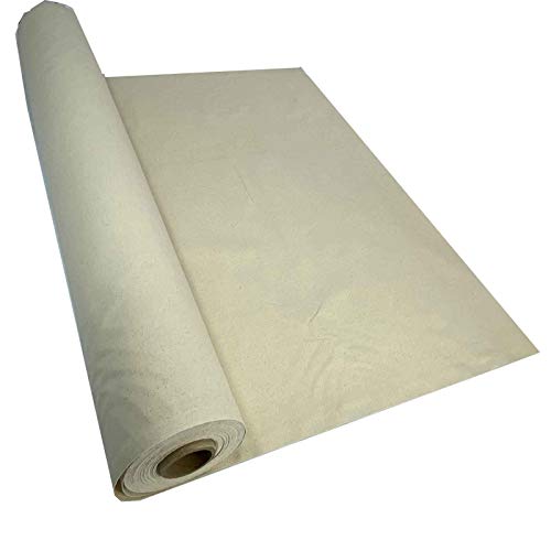 Mybecca 7oz Natural Cotton Canvas Fabric by The Yard, 58-Inch Wide