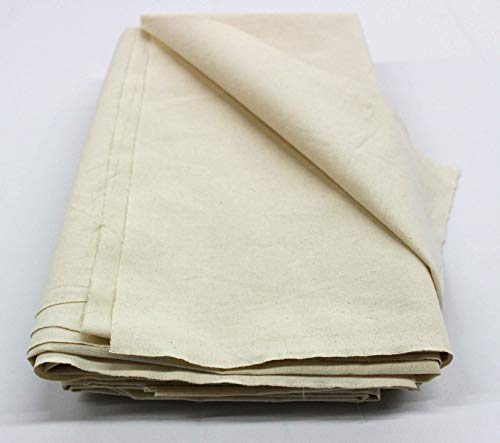 Mybecca 7oz Natural Cotton Canvas Fabric by The Yard, 58-Inch Wide