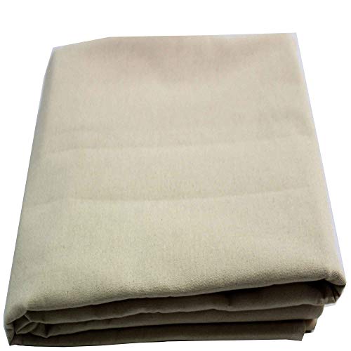 Mybecca 7oz Natural Cotton Canvas Fabric by The Yard, 58-Inch Wide