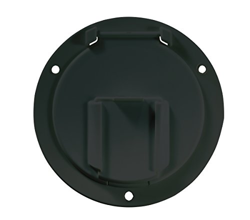 RV Designer B133, Round Electrical Cable Hatch, Low Profile, 4.6 inch Diameter, Black