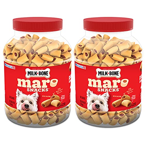 Milk-Bone MaroSnacks Dog Treats, Beef, 40 Ounce (Pack of 2)