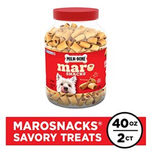 Milk-Bone MaroSnacks Dog Treats, Beef, 40 Ounce (Pack of 2)