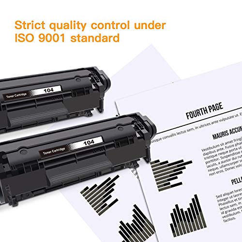 E-Z Ink (TM 104 CRG-104 Compatible Toner Cartridge Replacement for Canon 104 FX-10 FX-9 to use with FAXPHONE L90 L120 ImageClass D420 D480 MF4350d MF4150 MF4270 MF4370 MF4690 Printer (Black, 2 Pack)