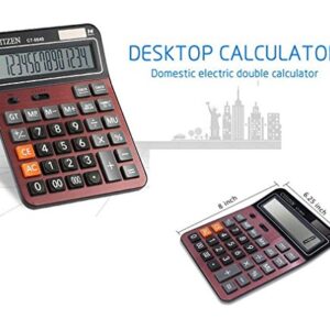 Financial Professional Standard Calculators,Large Calculator,Office/Business/Scientific Desktop Calculator with 14-Digit Large Display, Solar and AAA Battery Dual Power…